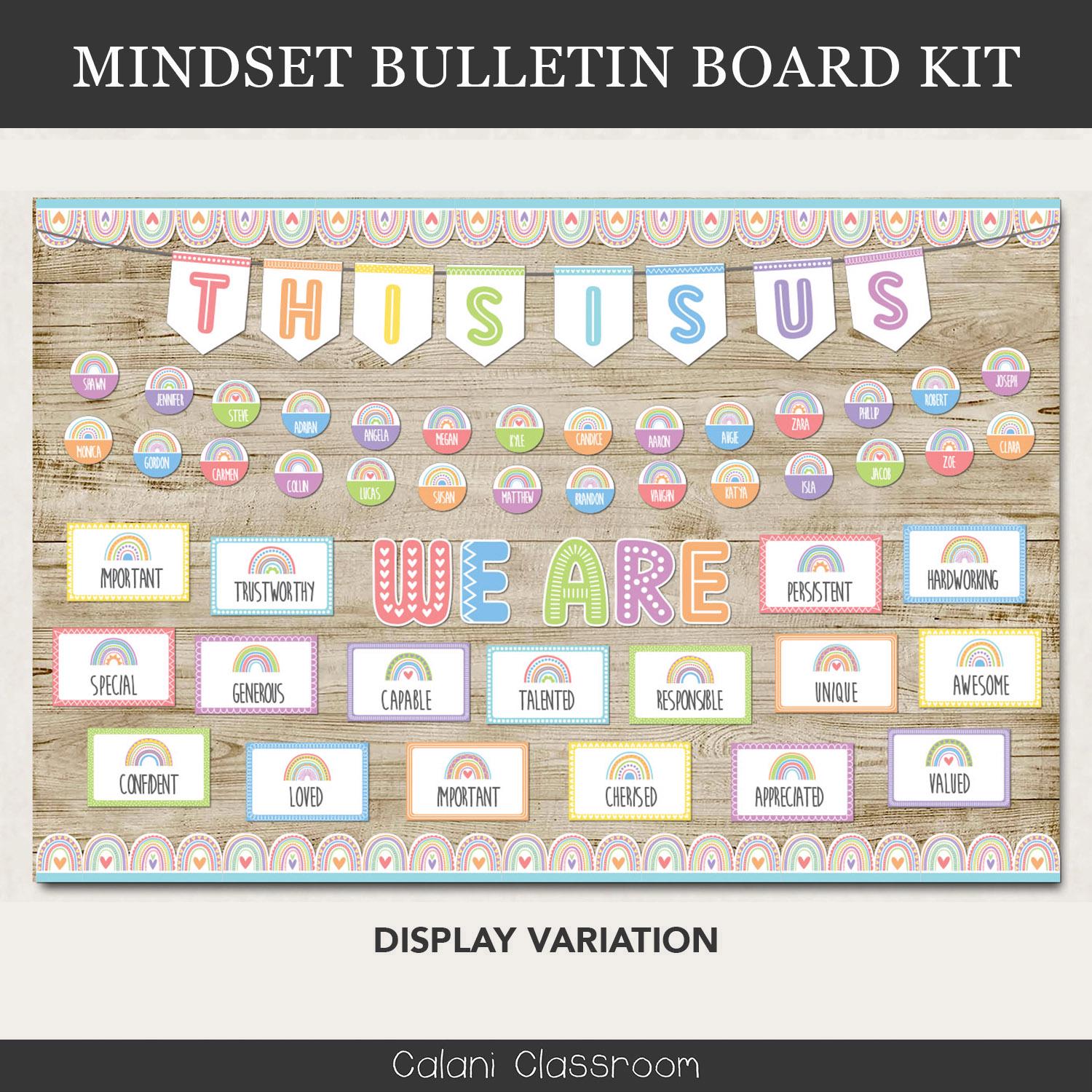 Positive Affirmation Bulletin Board, Classroom Door Decor, Pastel ...