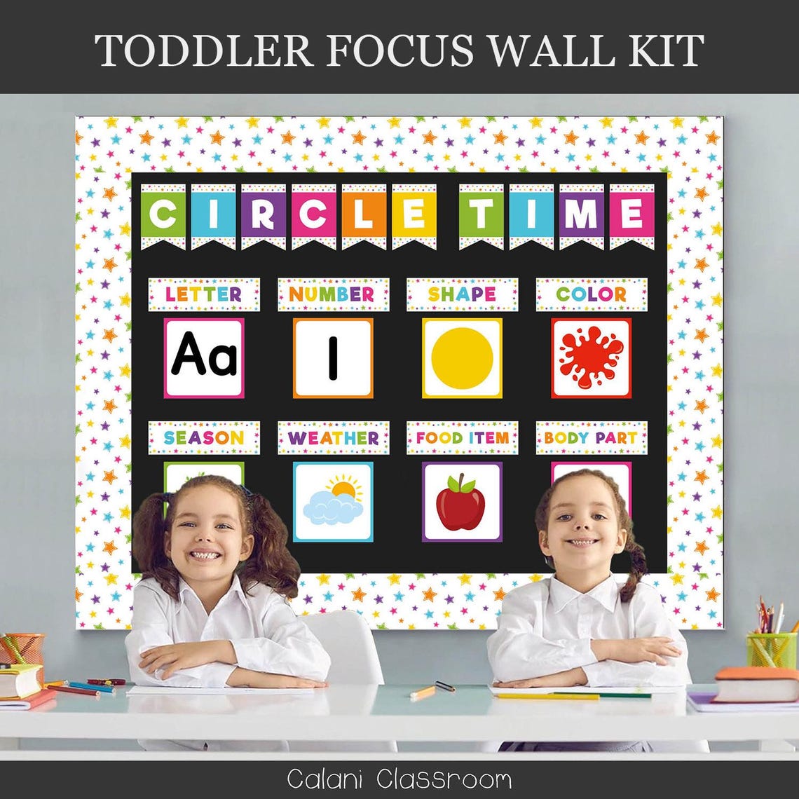 Toddler Focus Wall Template, Toddler Learning Wall, Toddler Circle Time ...