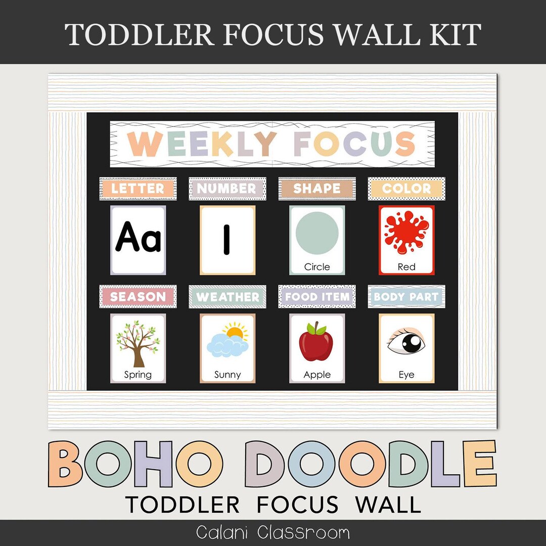 Toddler Focus Wall Template, Toddler Learning Wall, Toddler Circle Time ...