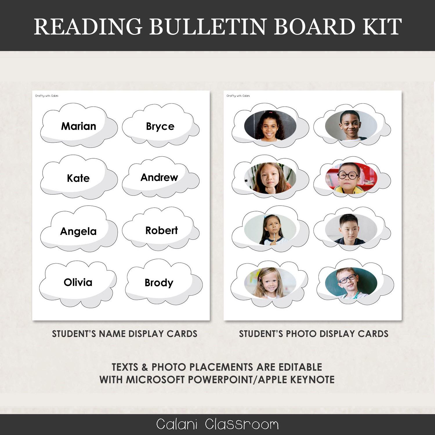 Reading Bulletin Board Kit, Classroom Bulletin Board, Hot Air Balloons ...
