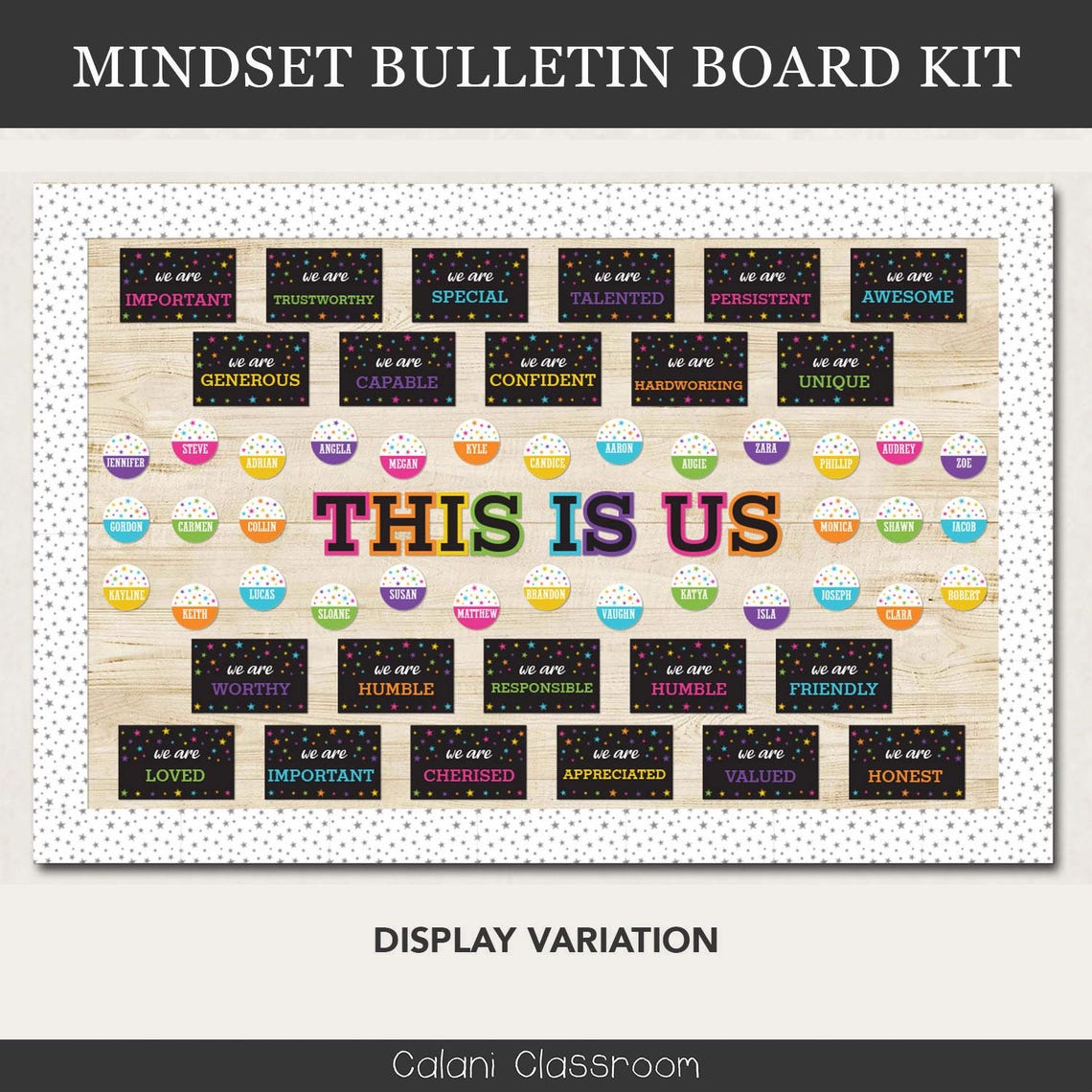 Positive Affirmation Bulletin Board, Classroom Door Decor, Rainbow ...