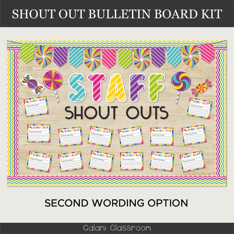 Staff Shout Out Bulletin Board, Staff Appreciation Bulletin Board ...