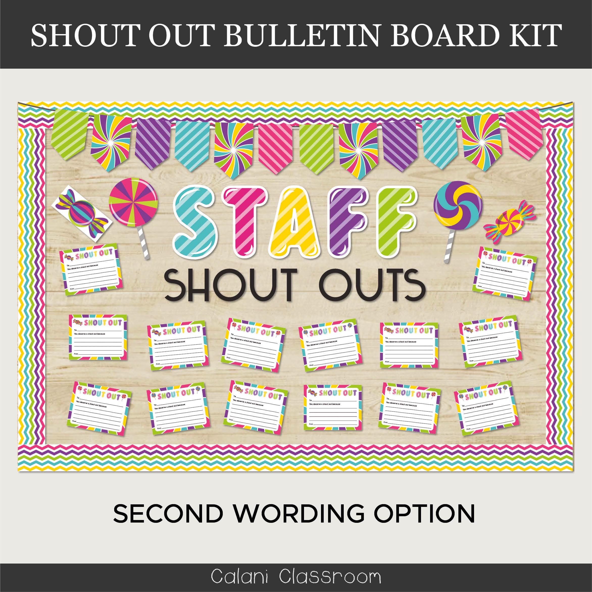 Staff Shout Out Bulletin Board, Staff Appreciation Bulletin Board ...