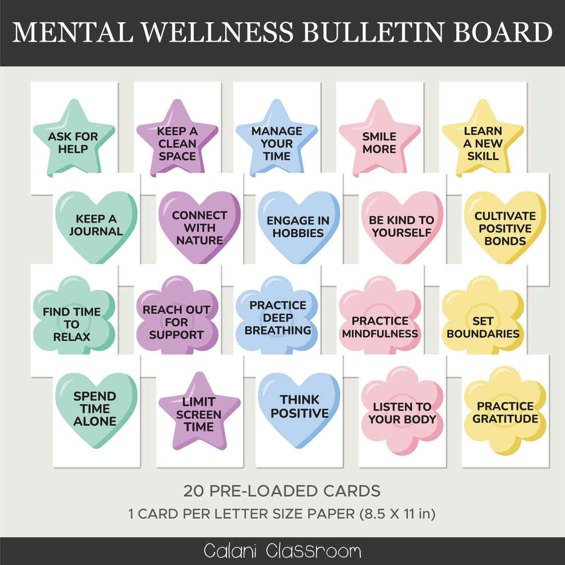 In Our Mental Wellness Era, Mental Health Bulletin Board Kit, Editable ...