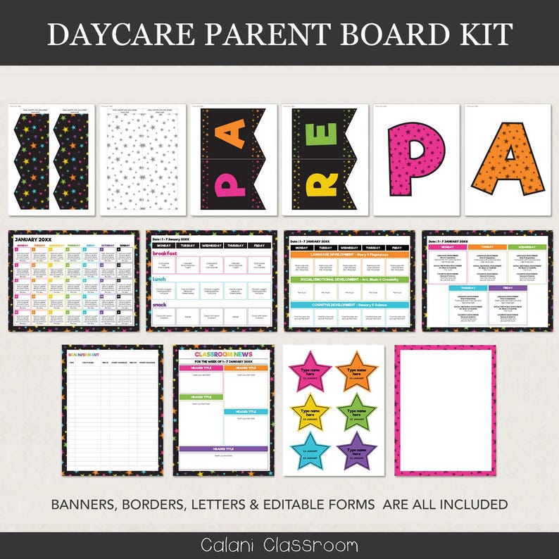 Daycare Parent Board, Childcare Bulletin Board Template, Parent Info ...