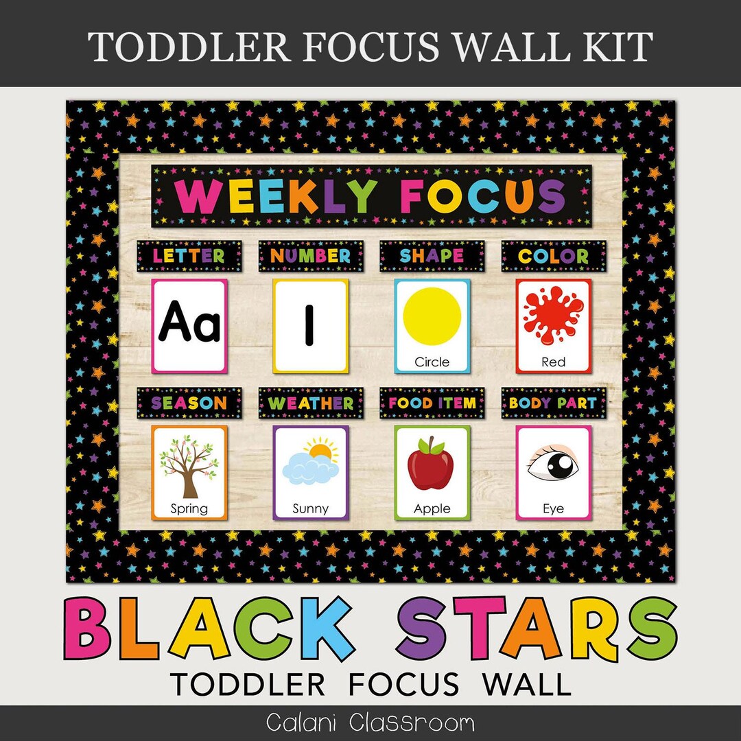 Toddler Focus Wall Template, Toddler Learning Wall, Toddler Circle Time ...