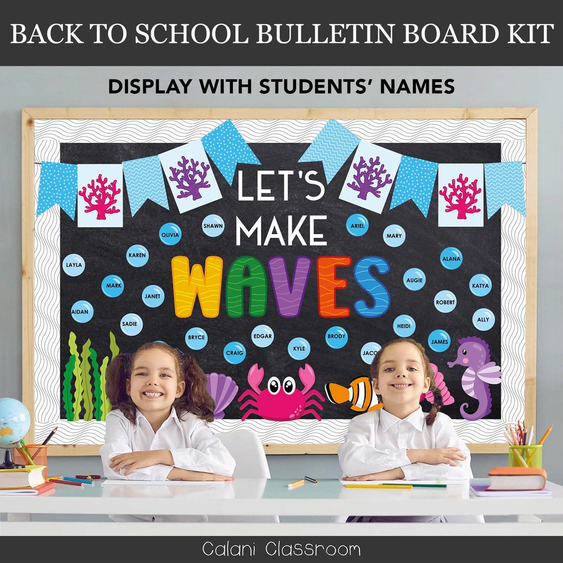 Ocean Bulletin Board Kit, Sea Classroom Door Decor, Ocean Classroom ...