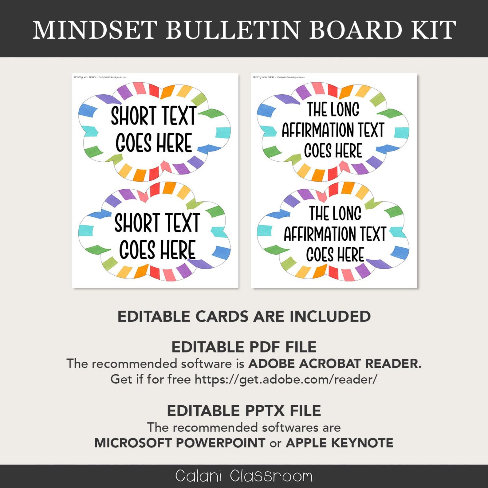 The Power of yet Bulletin Board Kit, Rainbow Classroom Display ...