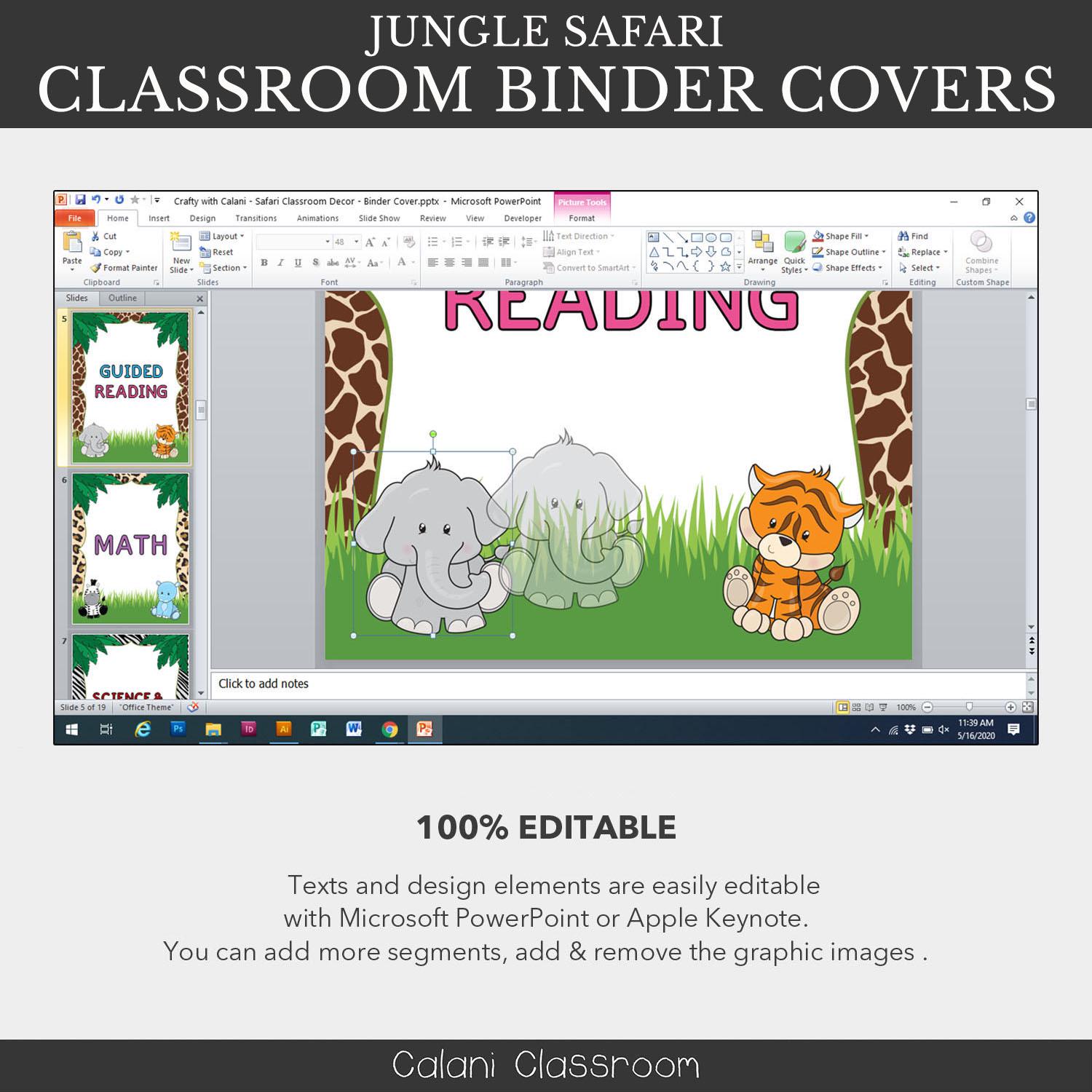 Teacher Binder Cover, Jungle Safari Classroom Theme, Editable Teacher ...