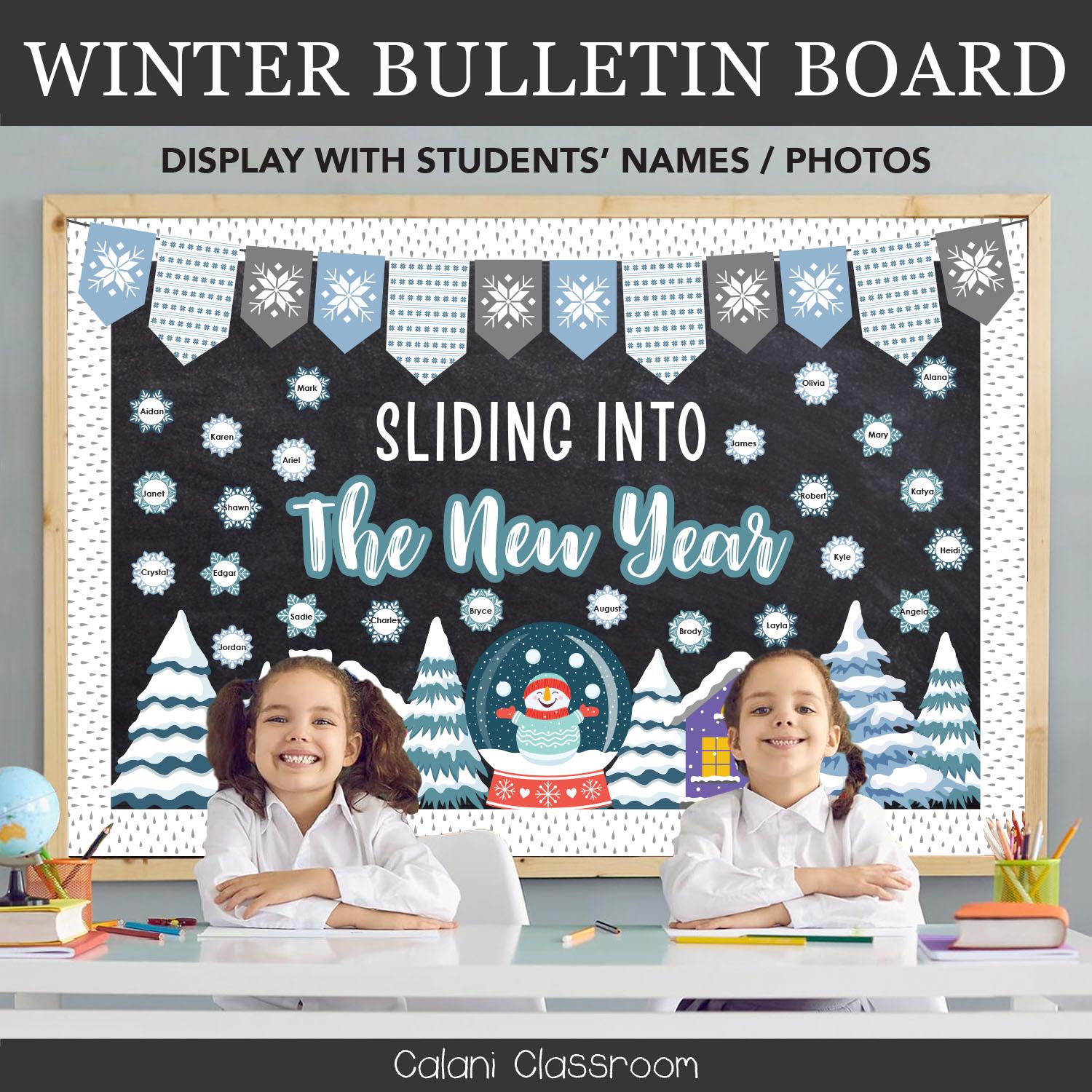 Winter Holiday Bulletin Board Kit in Winter Wonderland Theme (digital ...