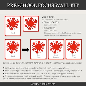 Preschool Focus Wall Template, Preschool Learning Wall, Classroom ...