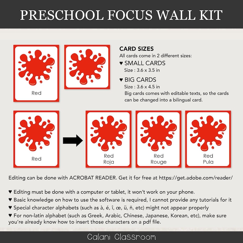 Preschool Focus Wall Template, Preschool Learning Wall, Classroom ...