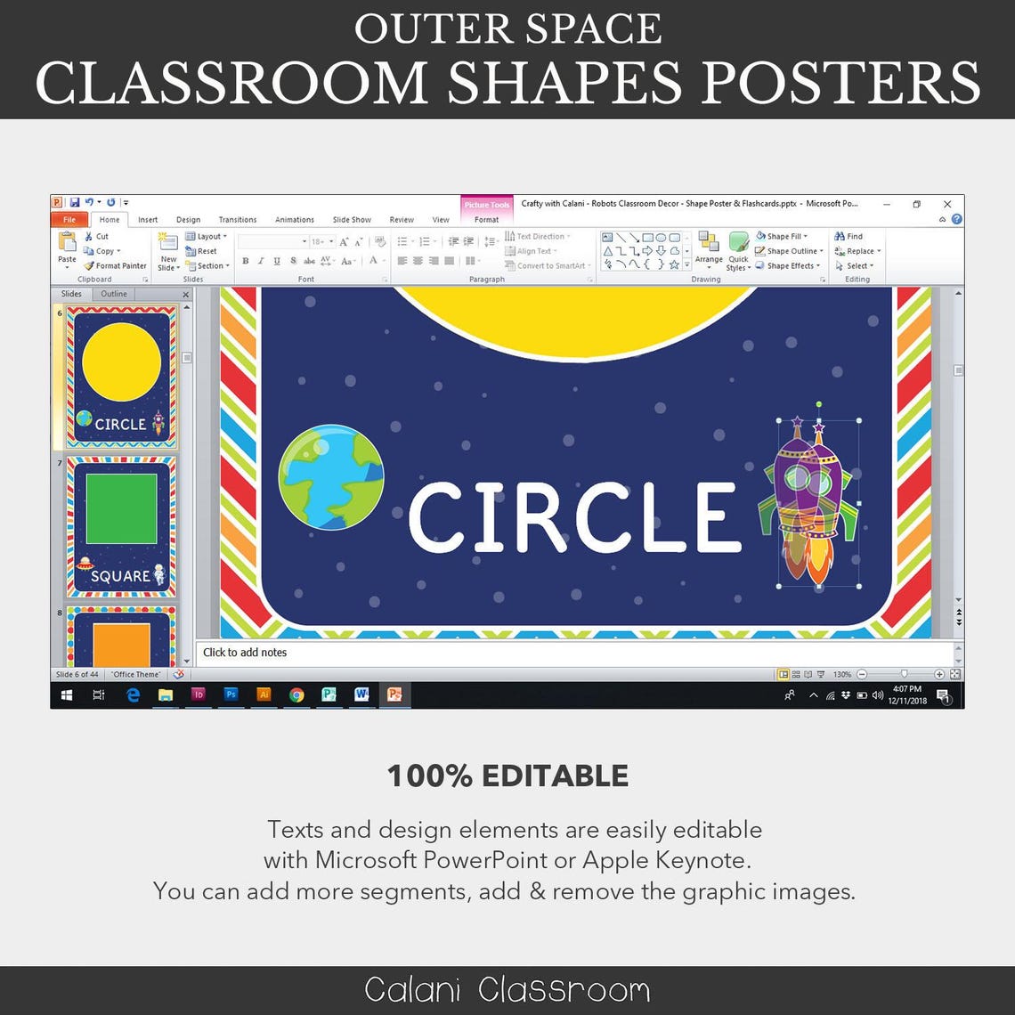 Shapes Poster Classroom Decoration, Space Classroom Theme, 2D & 3D ...