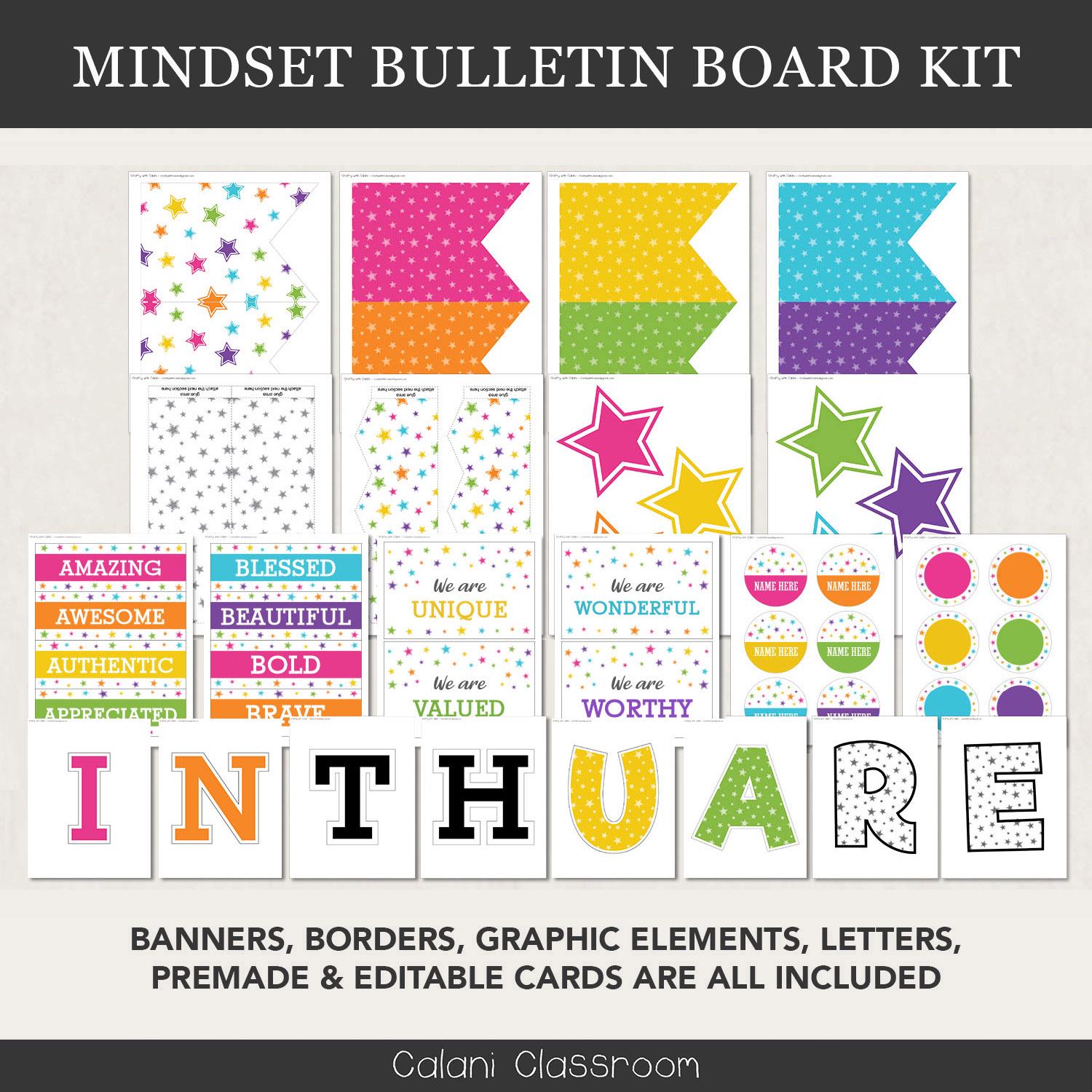 Positive Affirmation Bulletin Board, Classroom Door Decor, Rainbow ...