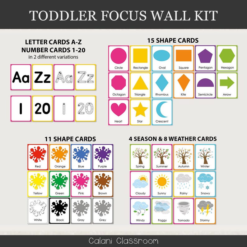 Toddler Focus Wall Template, Toddler Learning Wall, Toddler Circle Time ...