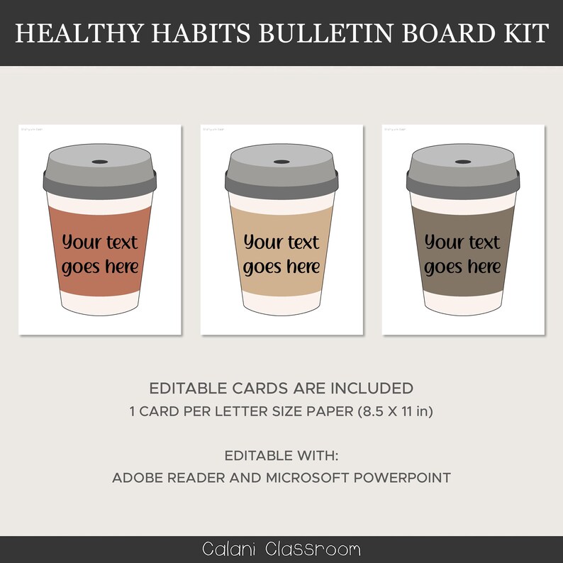 Healthy Habits Bulletin Board Kit, Healthy Habits School, Classroom ...