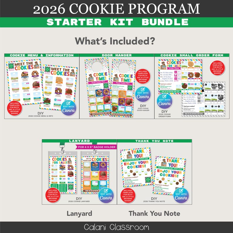 2026 Cookie Bundle, DIY Editable Cookie Marketing Kit for Scout - Canva ...
