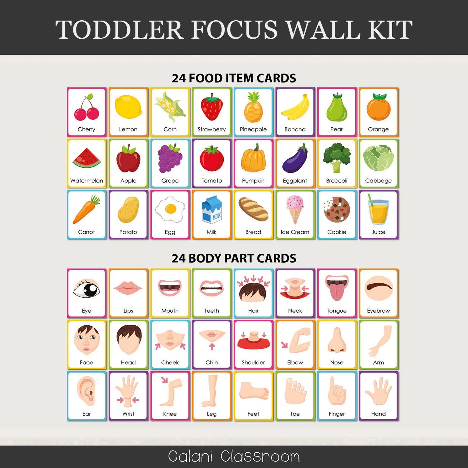Toddler Focus Wall Template, Toddler Learning Wall, Toddler Circle Time ...