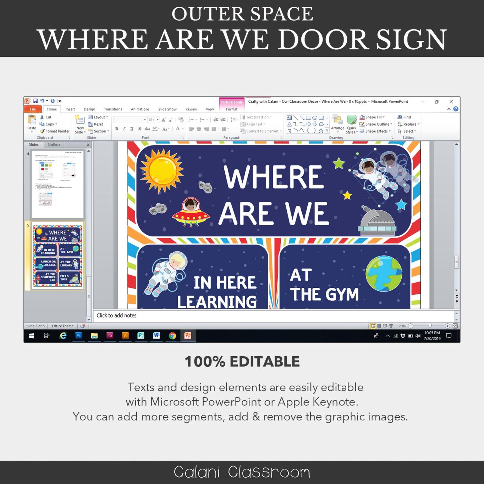 Classroom Door Sign, Outer Space Classroom, Where Are We Door Sign ...