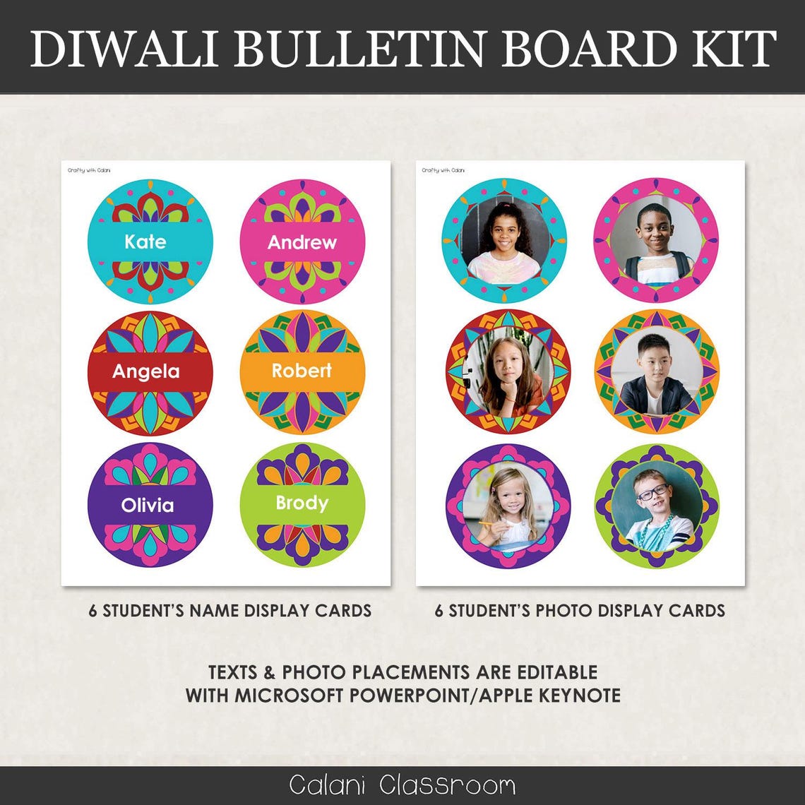 Diwali Bulletin Board Kit: Mandala Classroom Decor (digital Download ...