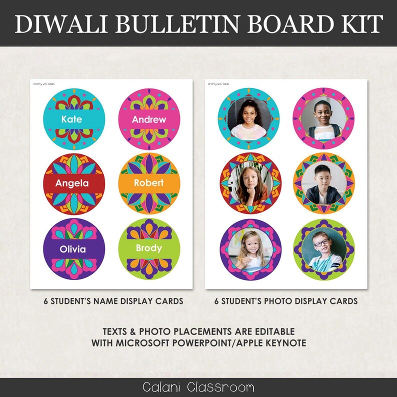 Diwali Bulletin Board Kit: Mandala Classroom Decor (digital Download ...