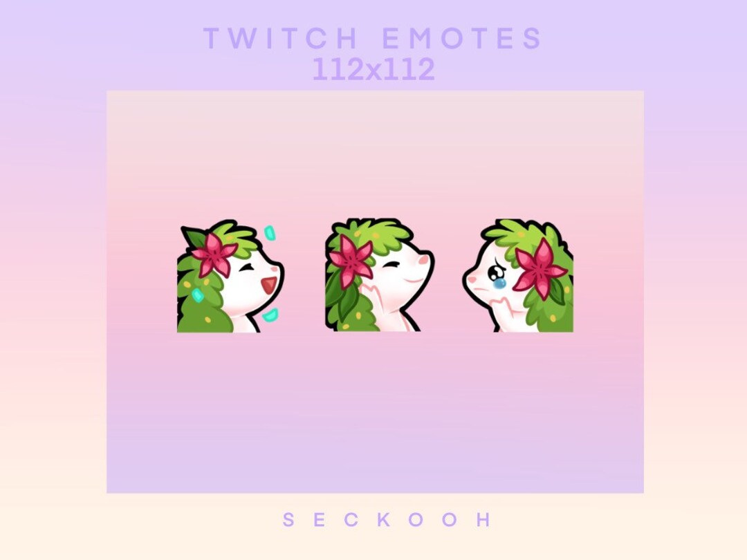 P2U 3 Shaymin Emotes From Pokemon kawaii Emote for Twitch - Etsy