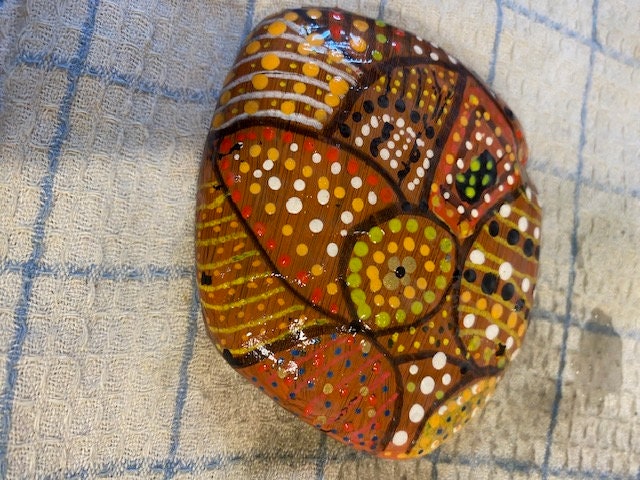 Hand-painted Aboriginal Inspired Pebble Stone Painting Not by ...