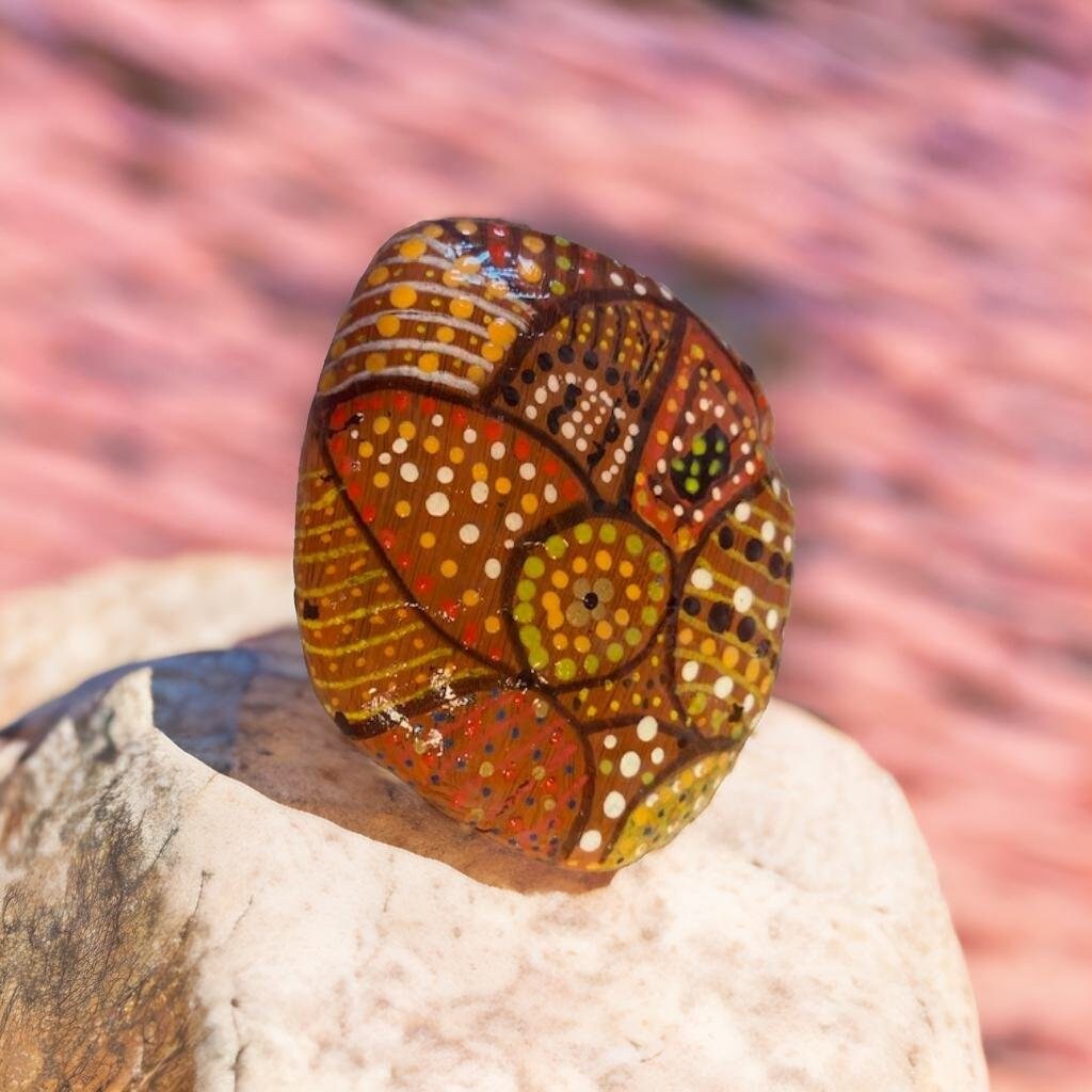 Hand-painted Aboriginal Inspired Pebble Stone Painting Not by ...