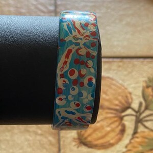 Copper Bracelet/epoxy Resin/alcohol Inks/adjustable Copper Bangle/cuff ...