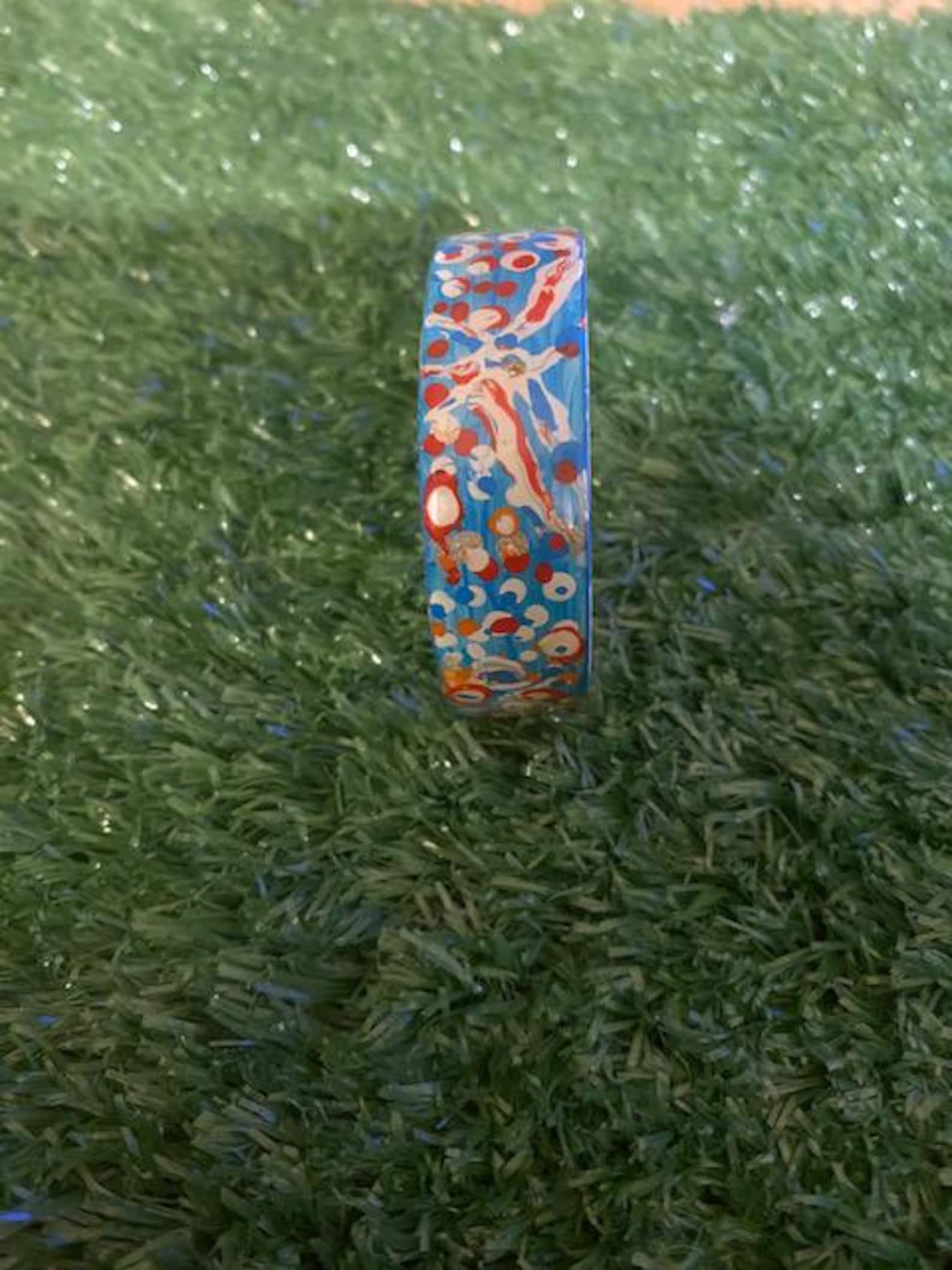 Copper Bracelet/epoxy Resin/alcohol Inks/adjustable Copper Bangle/cuff ...