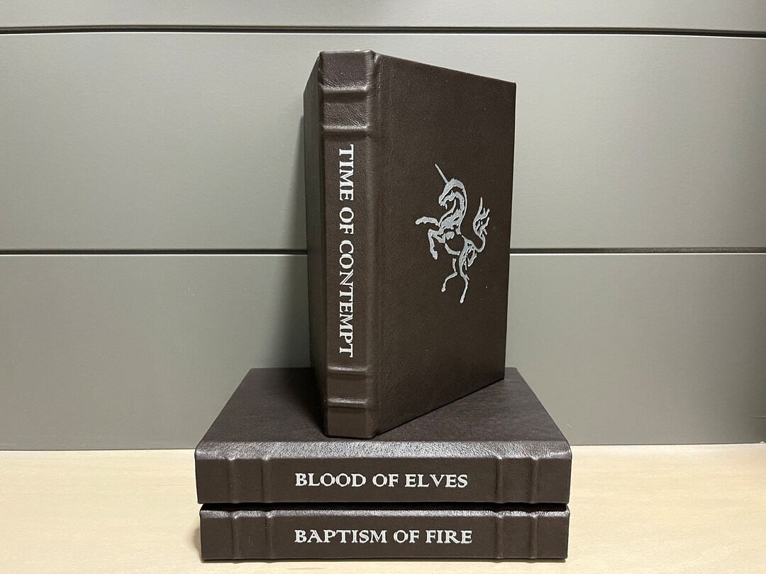 The WITCHER, Complete 8 Book Set by Andrzej Sapkowski Premium Leather ...