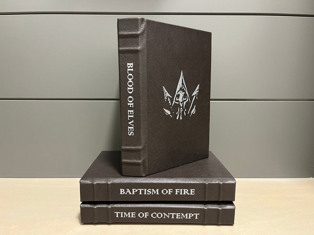The WITCHER, 3 Book Set - by Andrzej Sapkowski - Premium Leather Bound ...