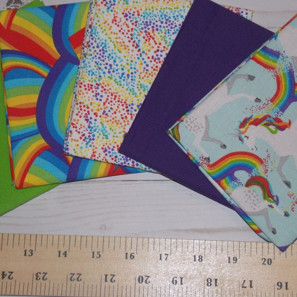 Rainbow Color Fat Quarter Set - Etsy