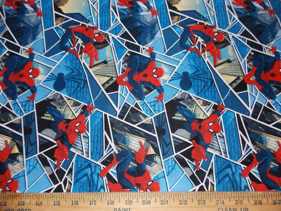 Spider Man Cotton Fabric - Marvel Spider-man Fabric - by the FQ or 1/2 ...