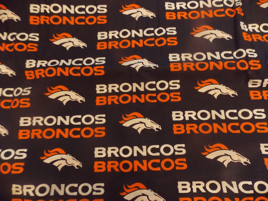 Denver Broncos Cotton Fabric, NFL Licensed Fabrics, Broncos Fabric, by ...