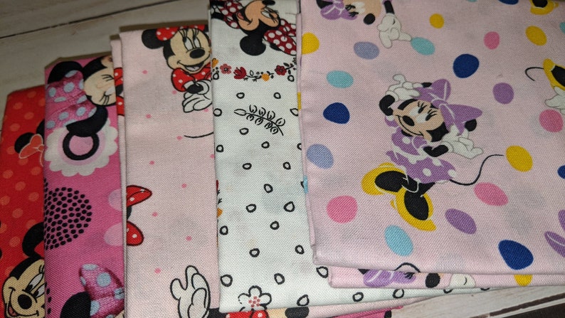 Disney Minnie Mouse Fat Quarter Bundle Minnie Cotton Fabric - Etsy