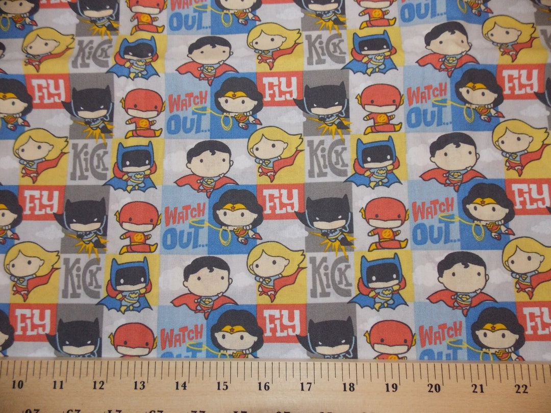 DC Comics Cotton Fabric Fabric by the FQ or the Half Yard - Etsy