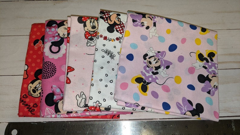 Disney Minnie Mouse Fat Quarter Bundle Minnie Cotton Fabric - Etsy