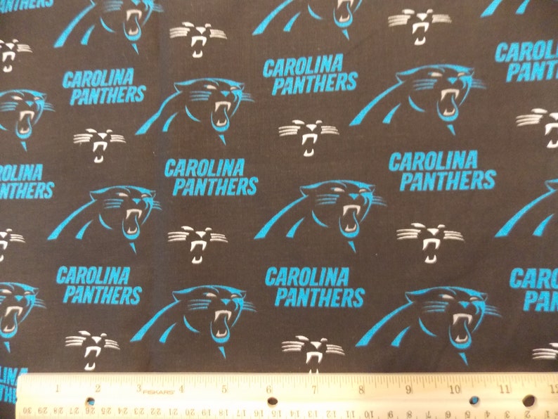 Carolina Panthers Cotton Fabric - NFL Cotton Fabric - Panthers Football ...