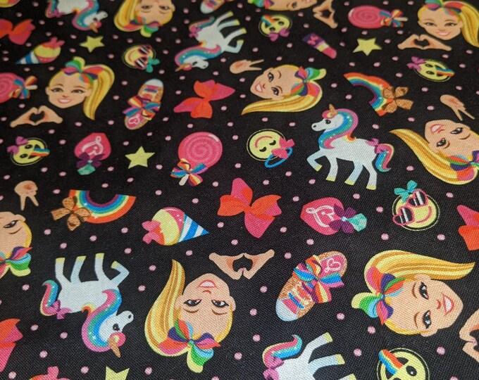 Jojo Siwa Cotton Fabric Remnant Cut Sized 32 X 44 Almost 1 Yard ...