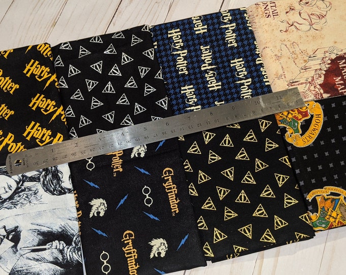 Harry Potter Fat Quarter Bundle - Harry Potter Wizard Cotton Fabric Set ...