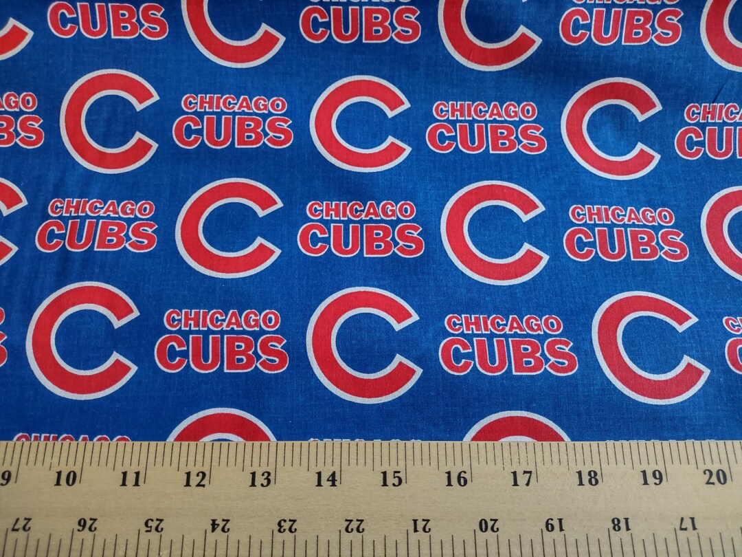 MLB Chicago Cubs Cotton Fabric - Cubs Fabric - Chicago Cubs Cotton ...