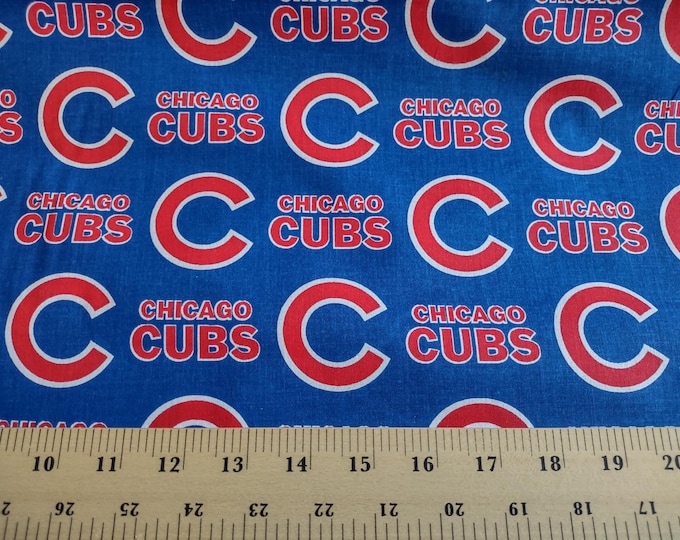 MLB Chicago Cubs Cotton Fabric - Cubs Fabric - Chicago Cubs Cotton ...