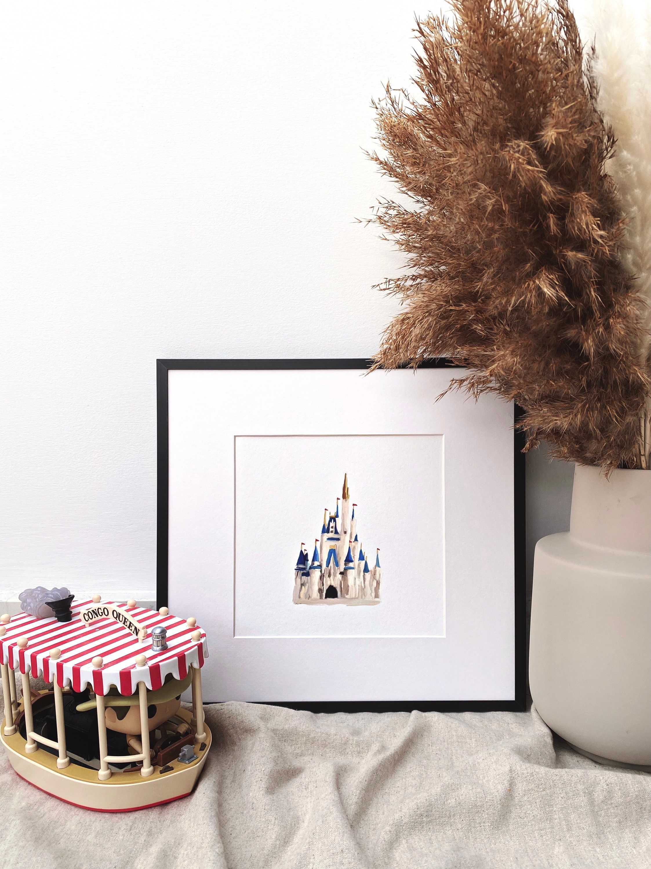 Minimal Disney World Cinderella Castle print WDW Magic | Etsy