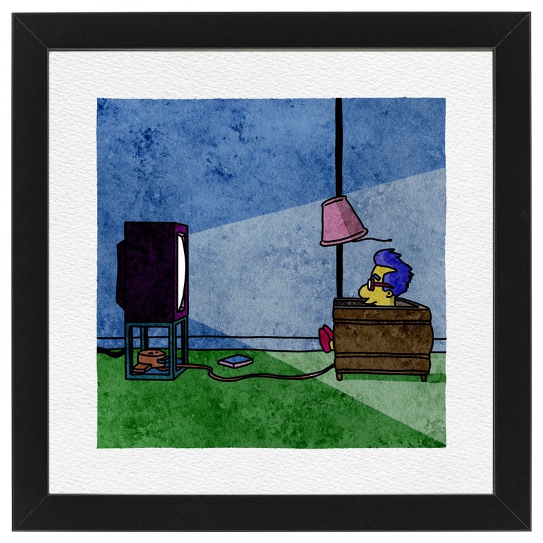 The Simpsons Thrillhouse Watercolour Print Scenic Simpsons | Etsy