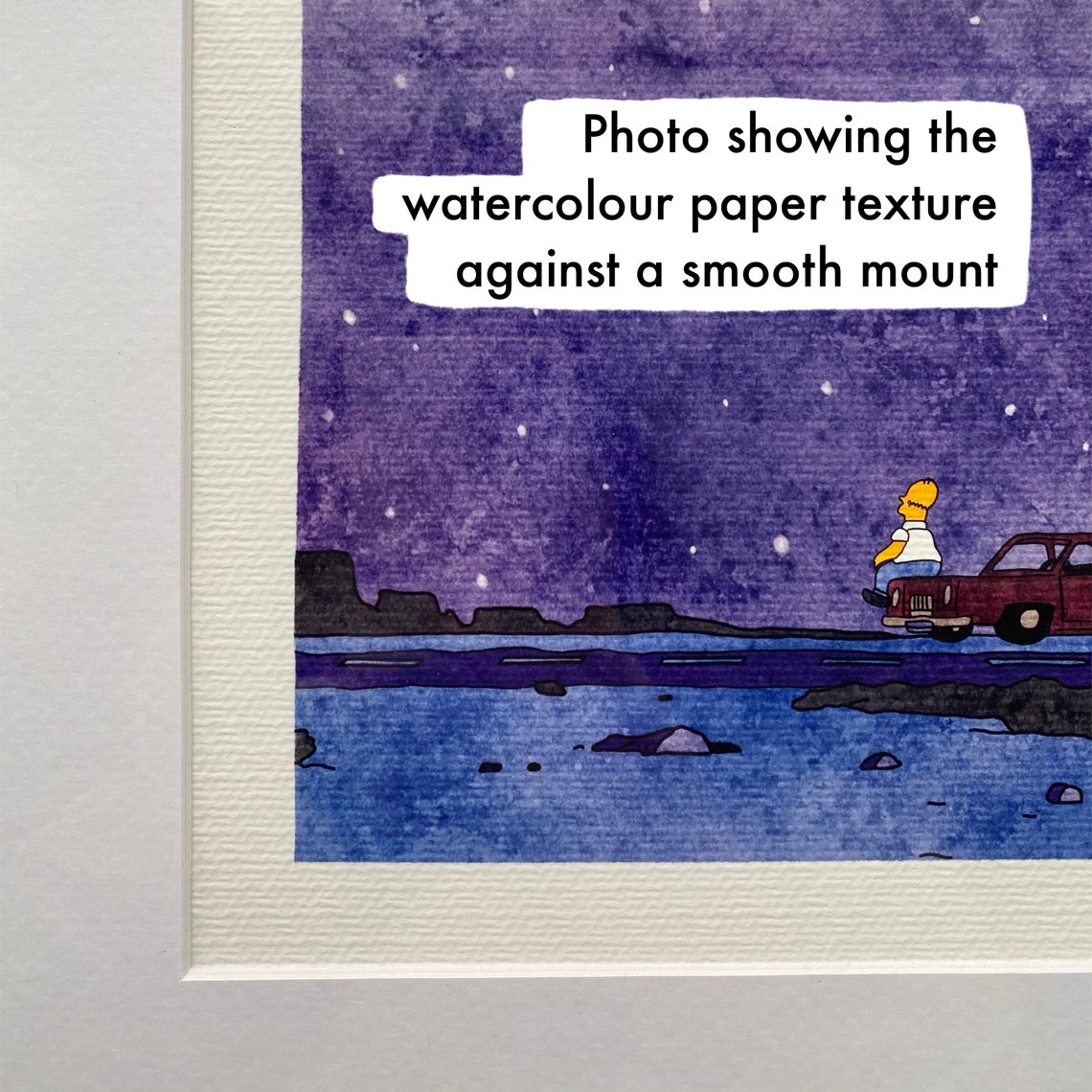 The Be Sharps Album Cover Simpsons Watercolour Print Scenic - Etsy