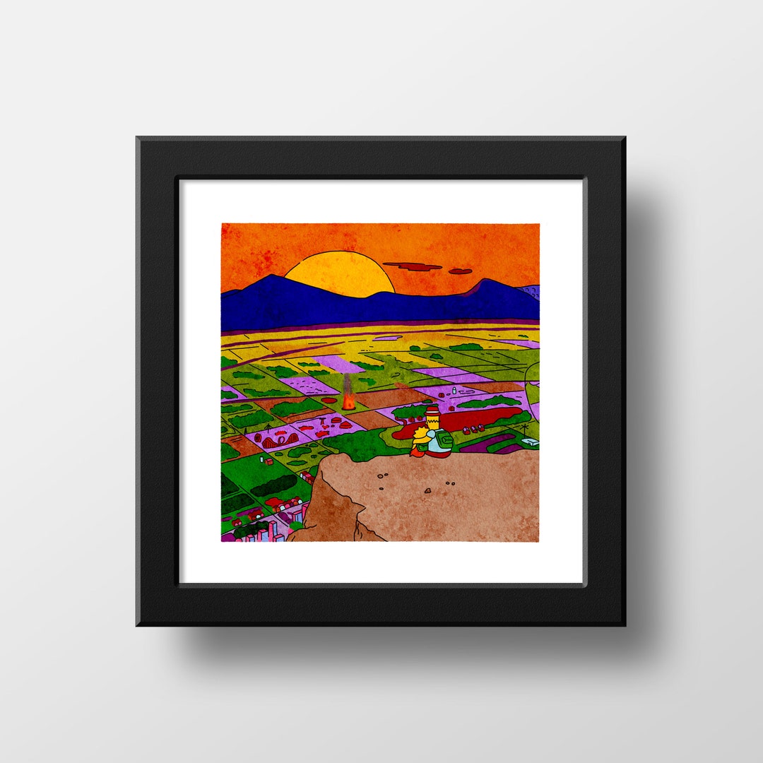 Lisa the Greek Simpsons Watercolour Print, Scenic Simpsons, Simpsons ...