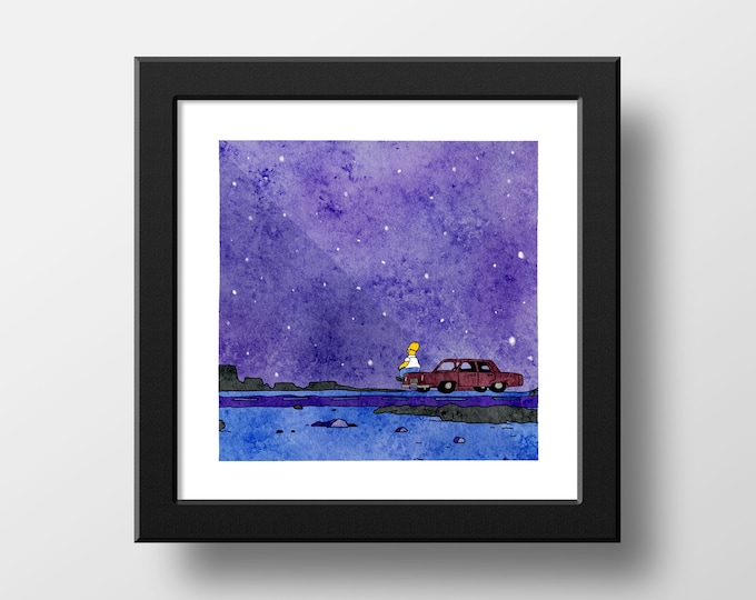 Abstract Homer Simpson Large Square Heavyweight Art Print - Etsy