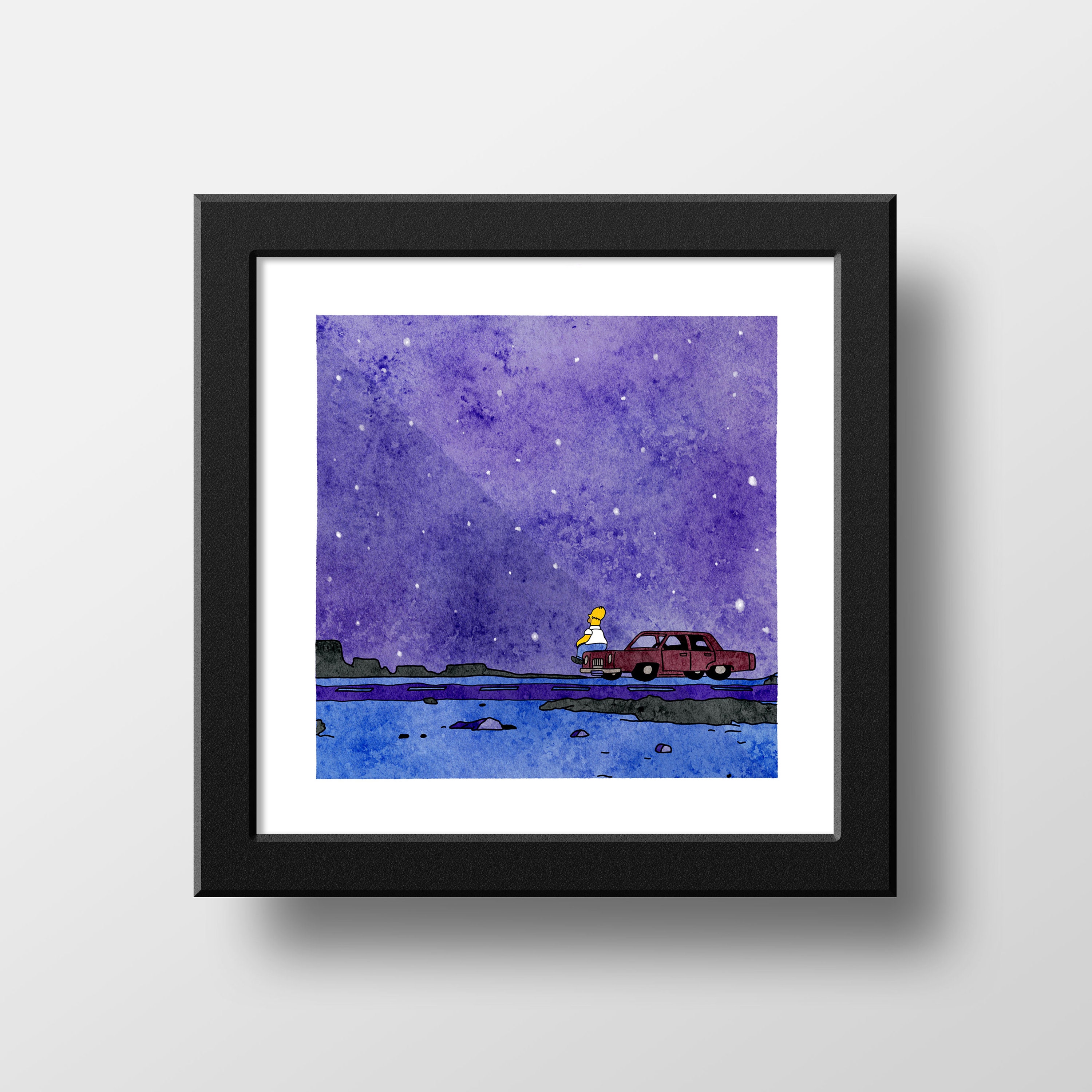 The Simpsons Mother Simpson Watercolour Print Scenic - Etsy UK