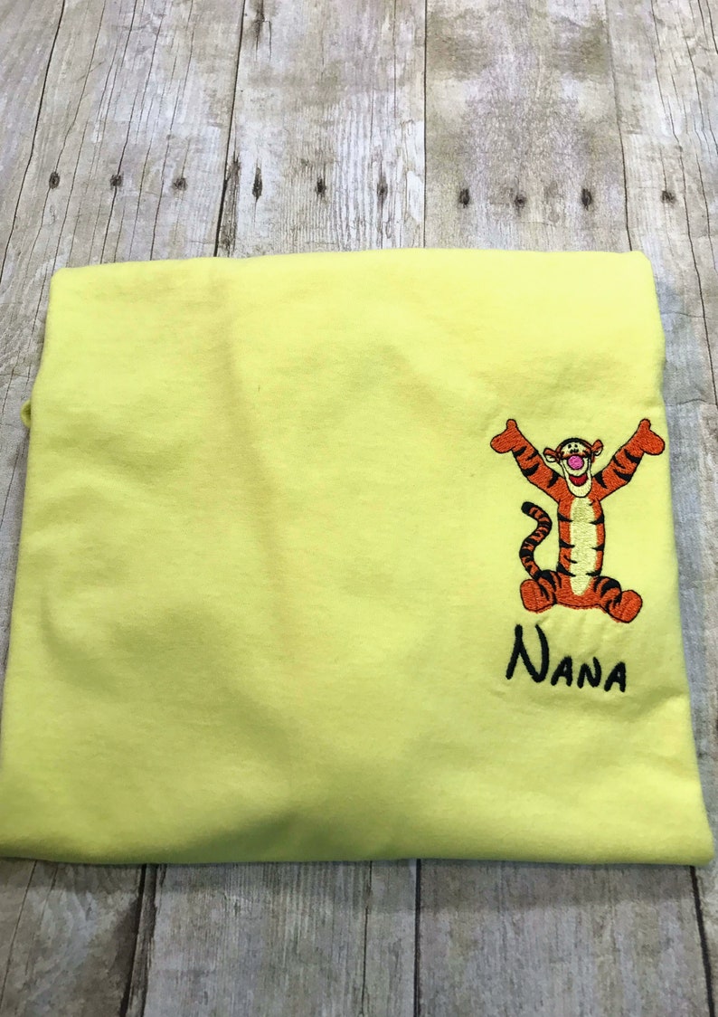 Tigger Personalized Embroidered Tee Shirt - Etsy